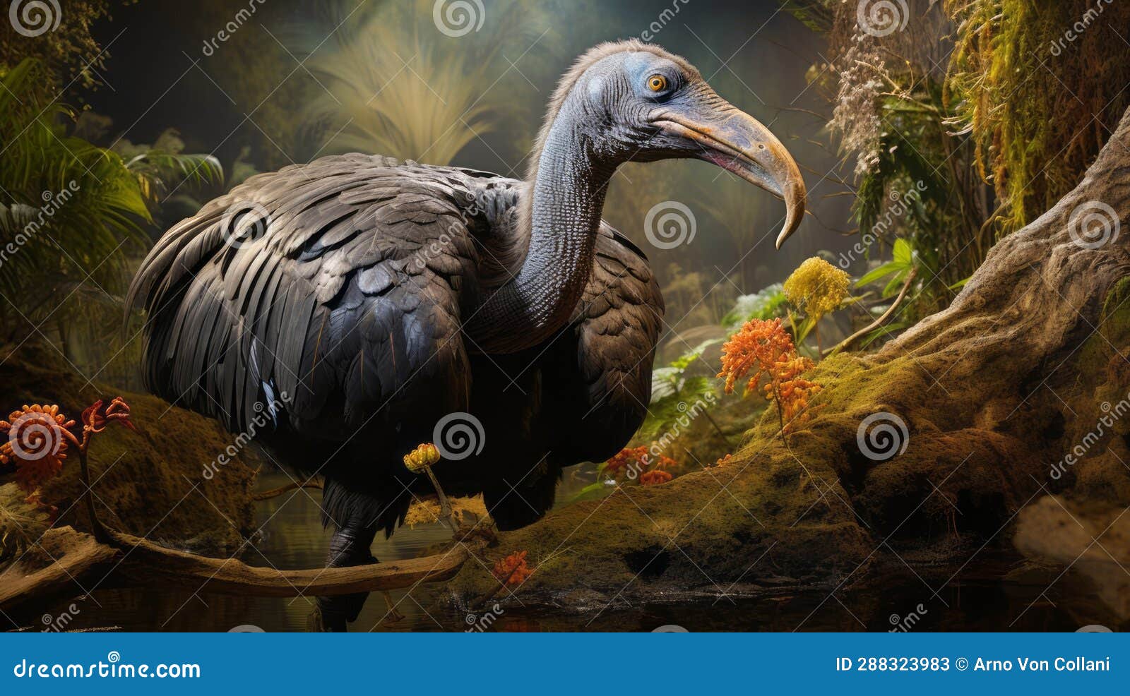 Journey To the Past: Enchanting Dodo in Its Natural Habitat Stock ...