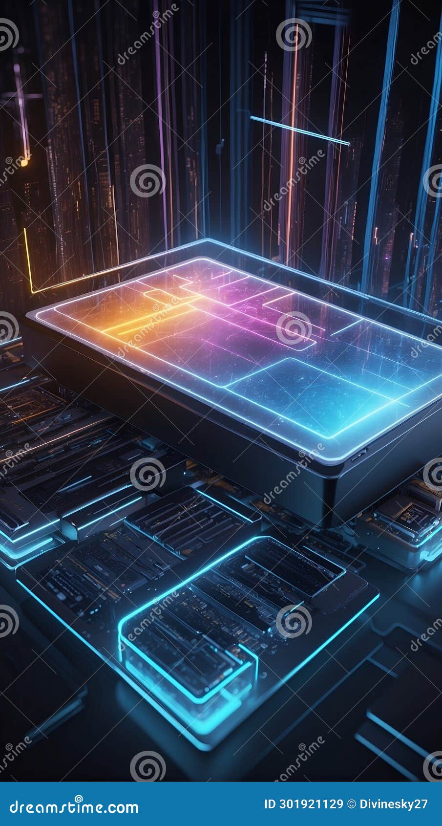 QuantumQuotient S Data Horizon: a 3D Unveiling of Tomorrow. AI Generate ...