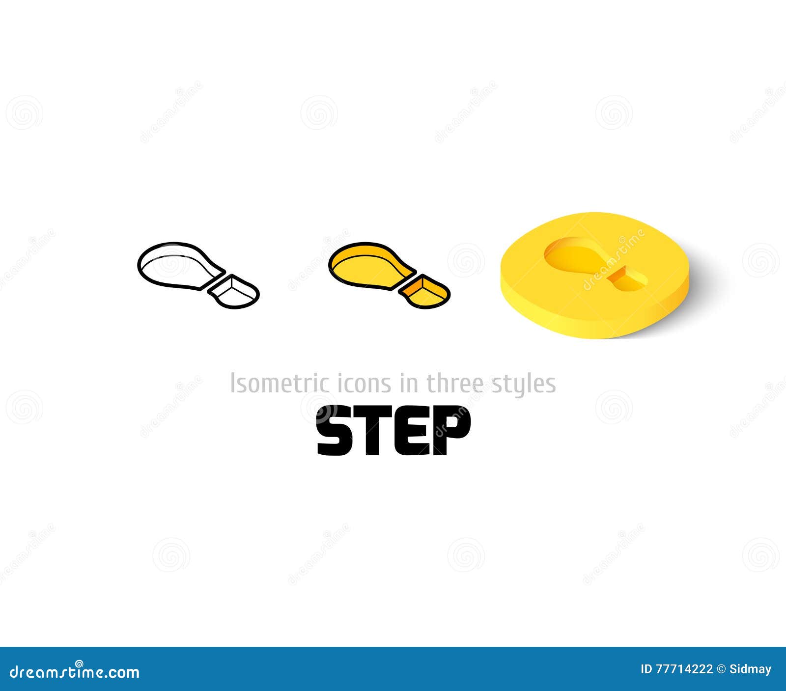 Step Icon in Different Style Stock Vector - Illustration of line ...