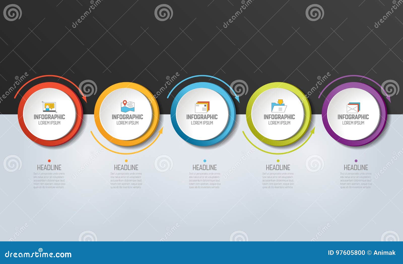 Step 3D Infographic. Timeline Graph Chart, Workflow Business ...