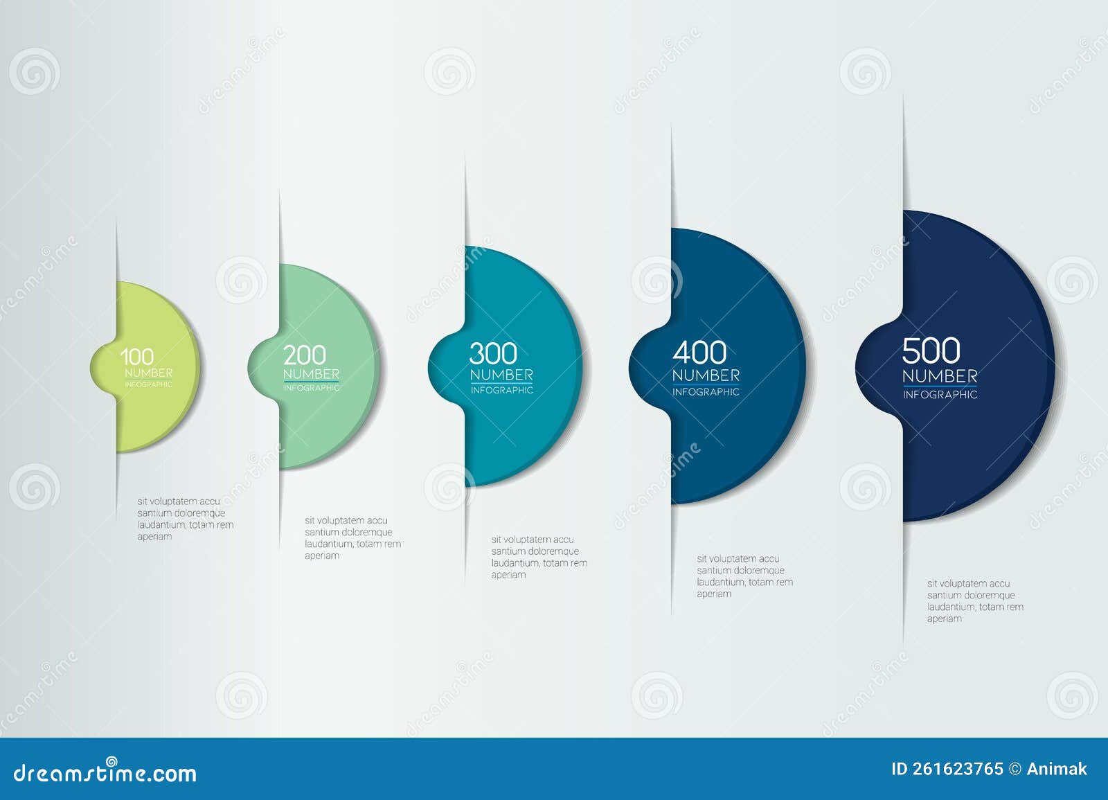 5 Step Infographic. Five Number Timeline, Template Stock Vector ...