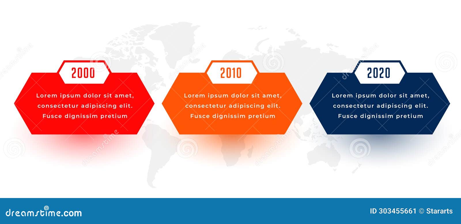 3 Step Infographic Timeline Chart Template for Business Presentation ...