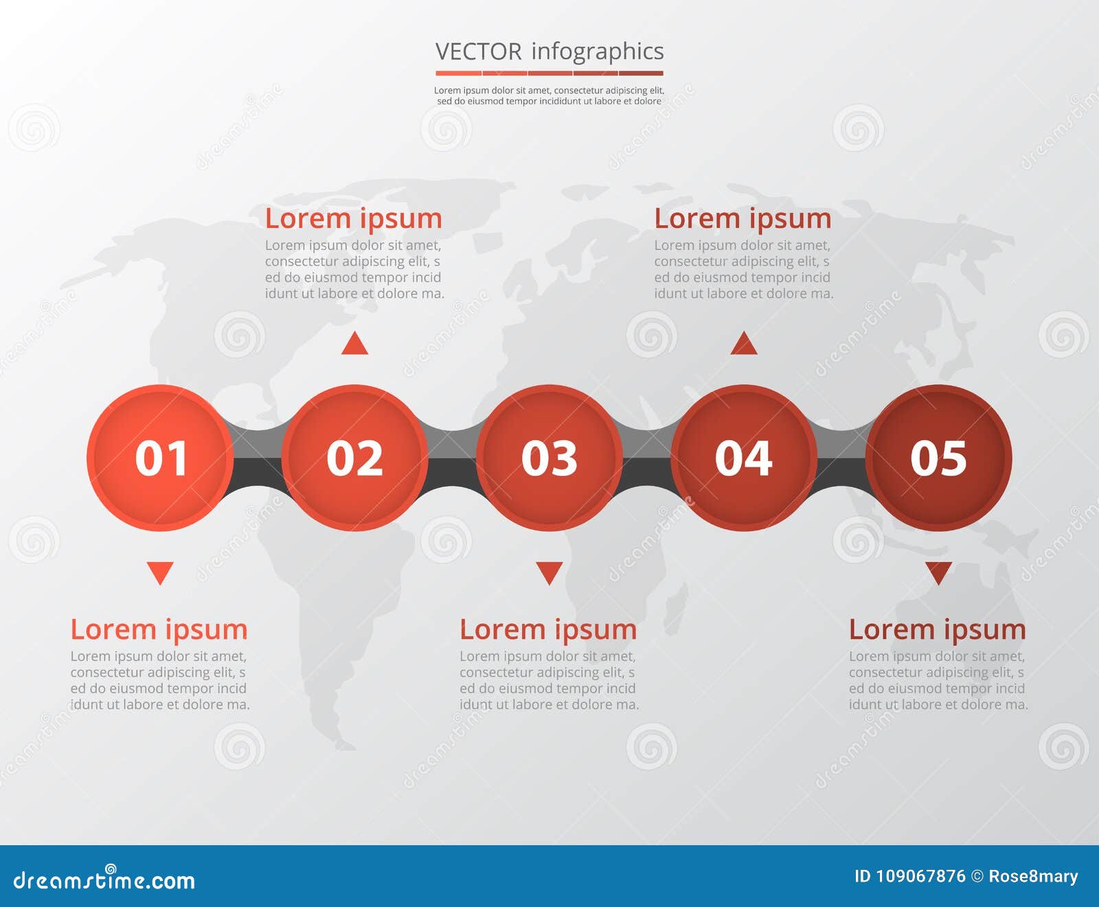 Step by step infographic. stock vector. Illustration of icon - 109067876