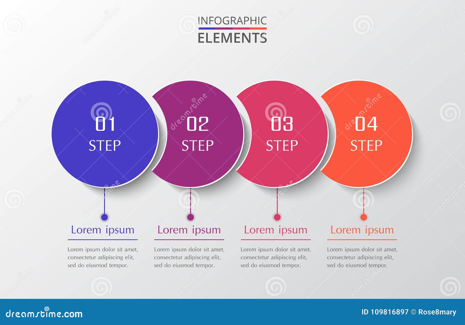 Step by step infographic. stock vector. Illustration of graphic - 109816897