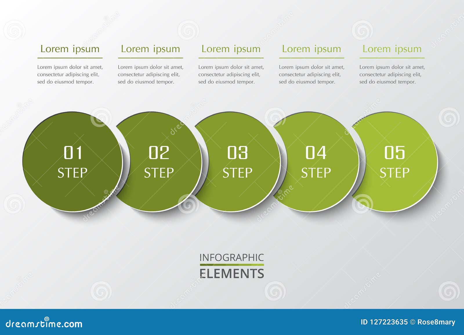 Step by step infographic. stock vector. Illustration of data - 127223635