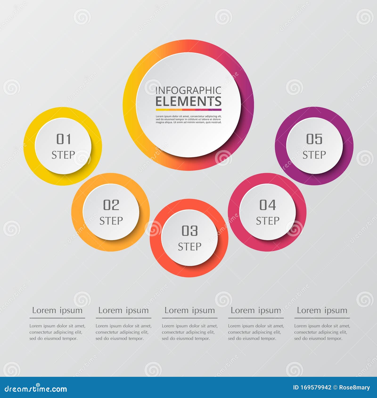 Step by step infographic stock vector. Illustration of chart - 169579942