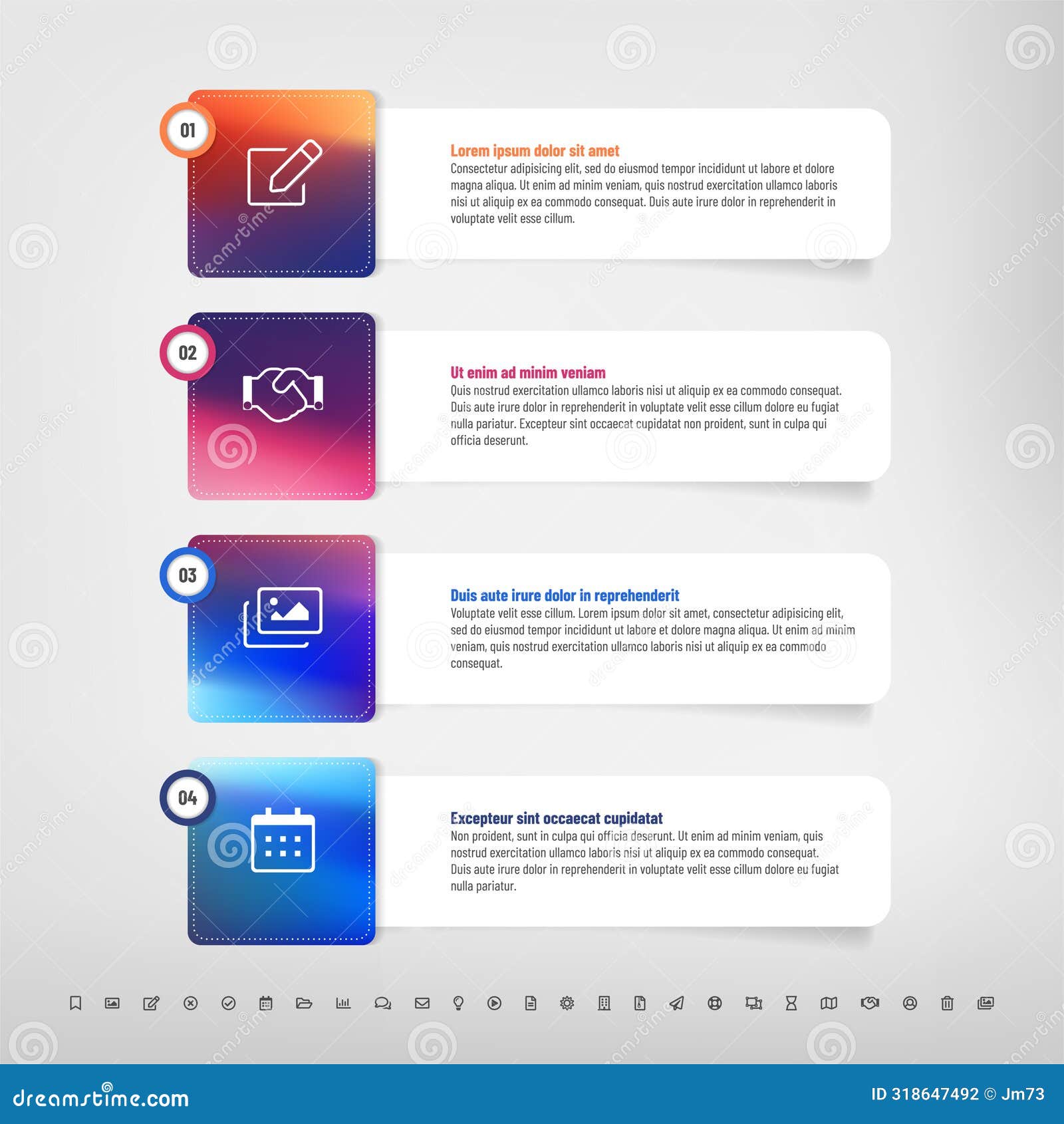 Step By Step Frames For Your Infographics Cartoon Vector ...