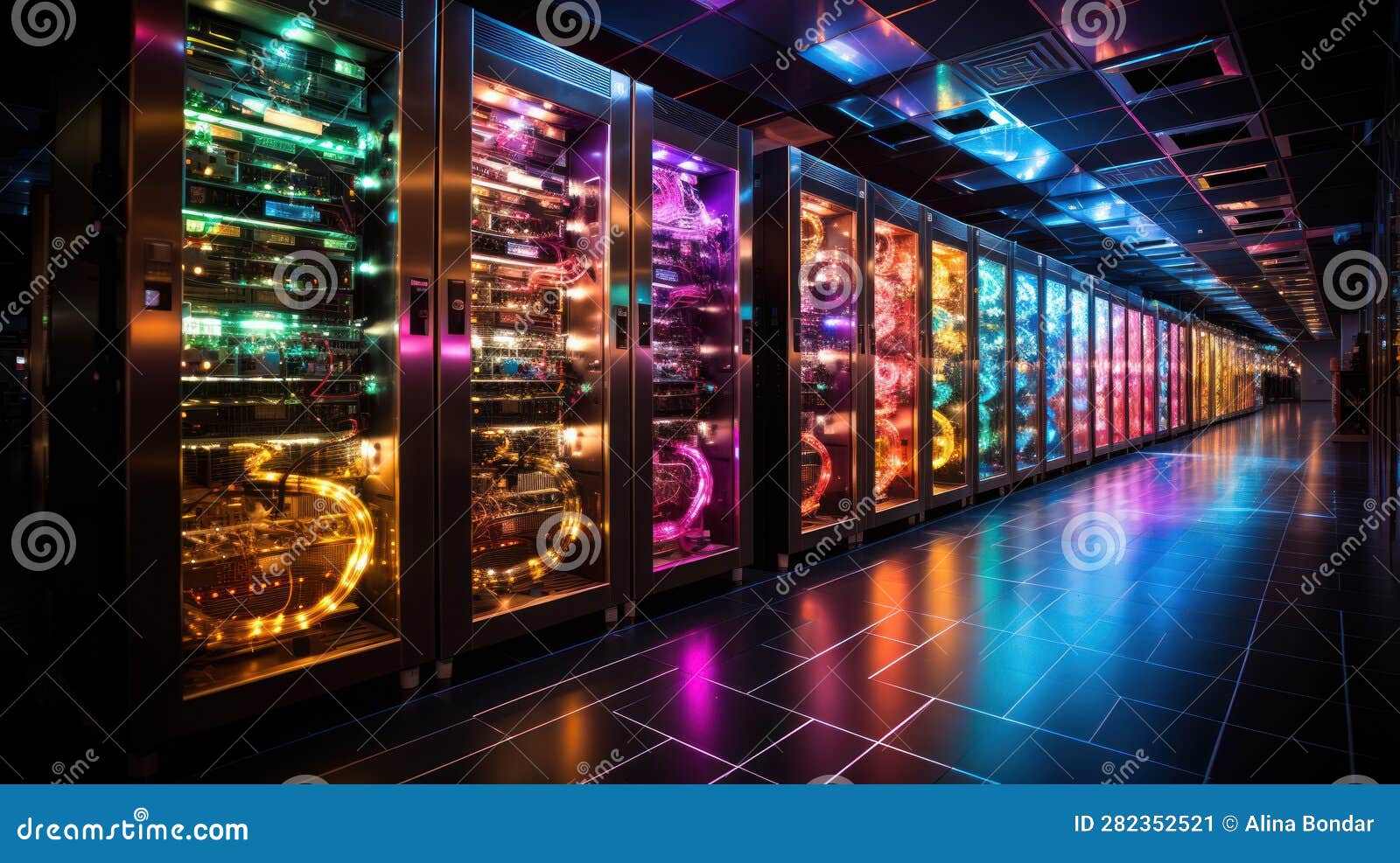 Step Inside a Data Center Server Room, a Visual Feast of Vibrant Colors ...