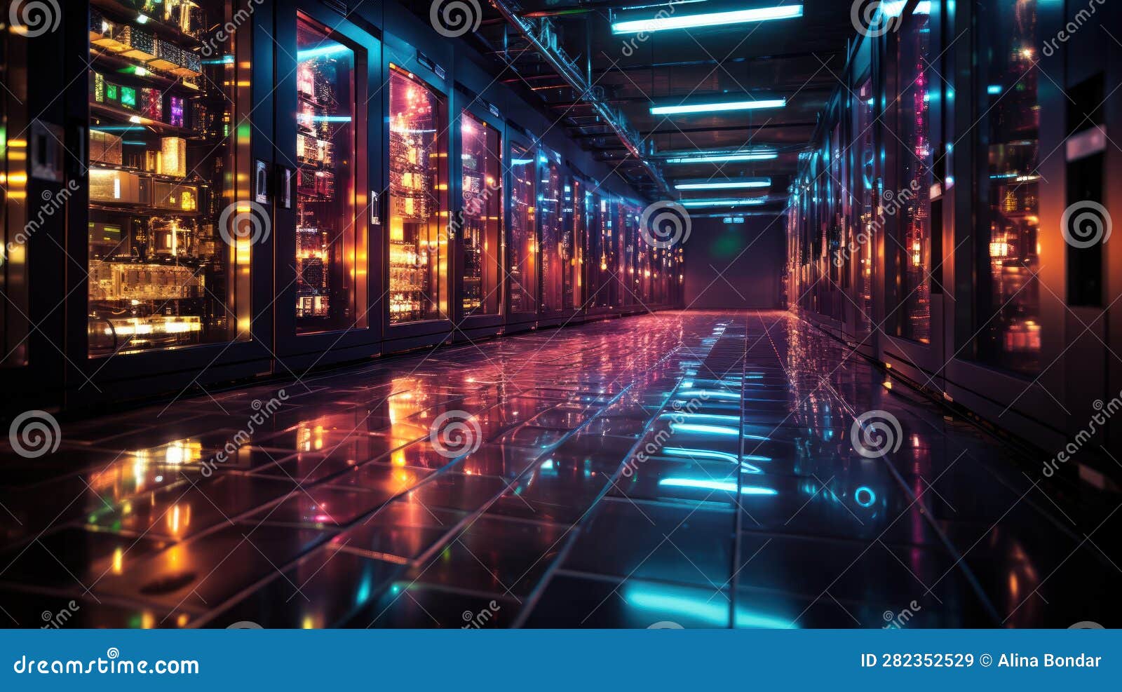 Step Inside A Data Center Server Room, A Visual Feast Of Vibrant Colors ...