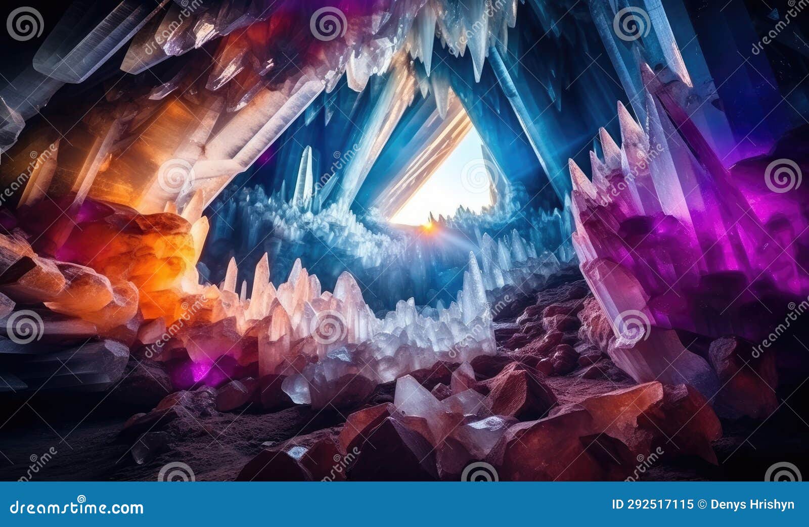 Step Inside a Mesmerizing Rainbow Crystal Cave with Intricate ...