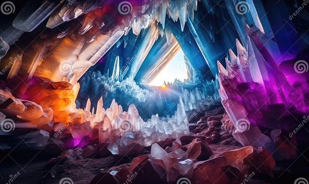 Step Inside a Mesmerizing Rainbow Crystal Cave with Intricate ...