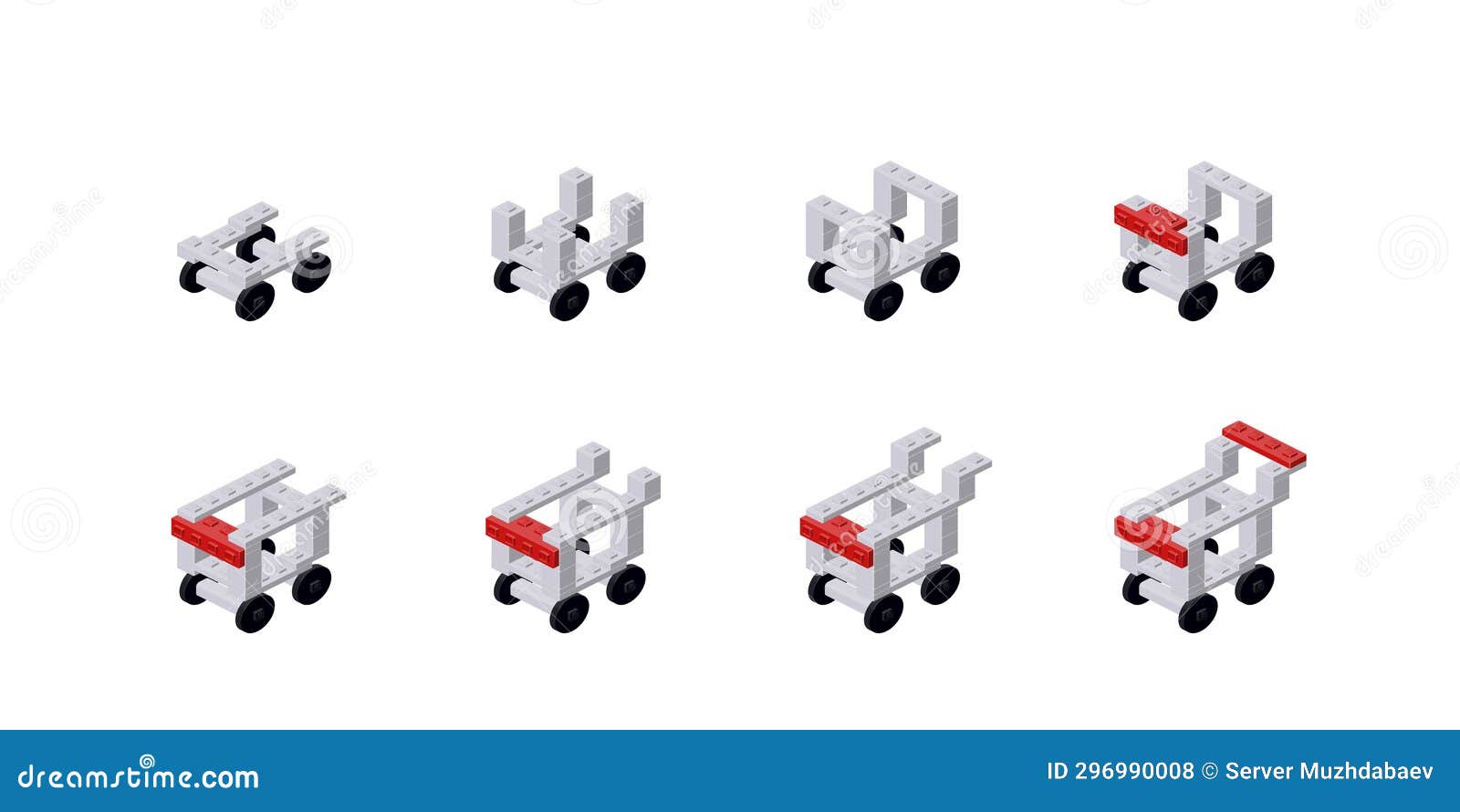 Step-by-step Instructions for Assembling a Shopping Cart. Vector Stock ... Step-by-step Instructions for Assembling a Shopping Cart. Vector Stock ...
