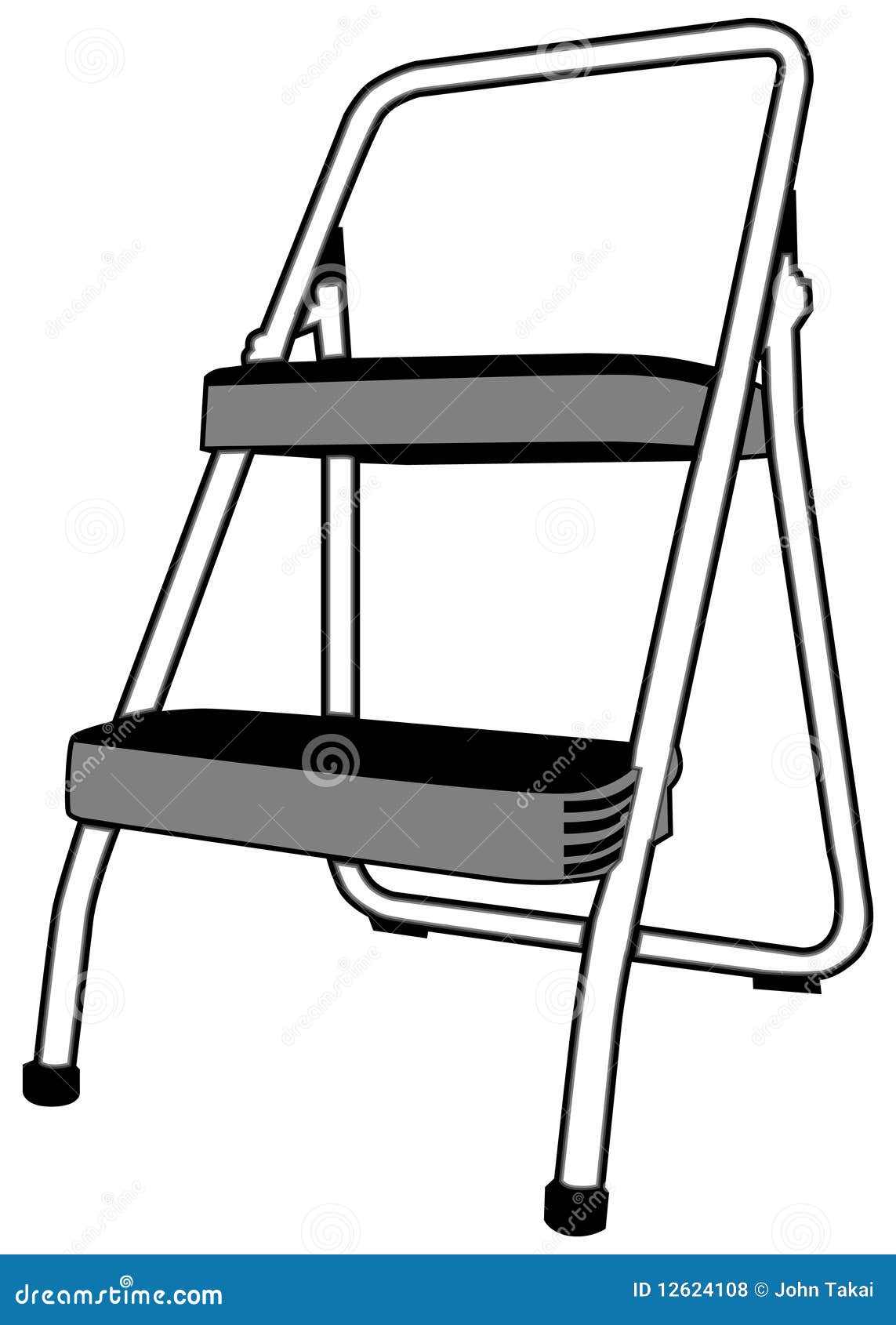 Step Ladder stock vector. Illustration of ladder, stepladder - 12624108