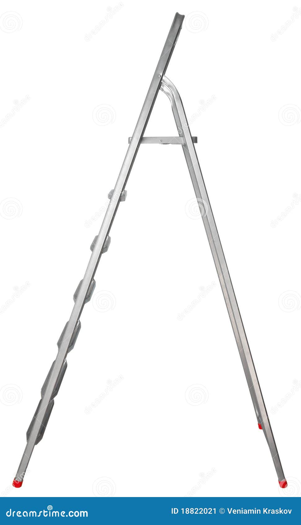 Step-ladder stock image. Image of contractor, seven, aluminum - 18822021