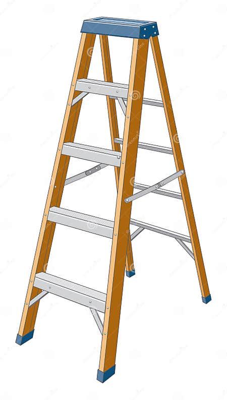Step Ladder stock vector. Illustration of climb, aluminum - 21019995