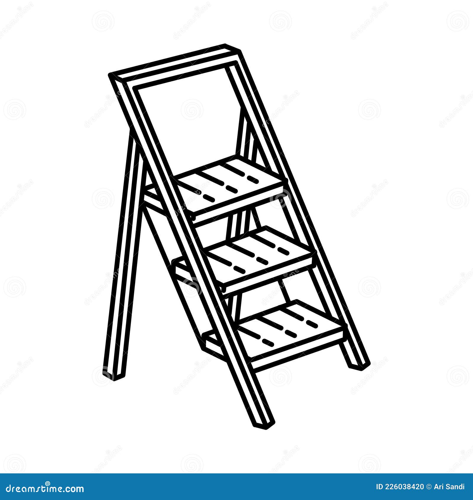 Step Ladder Icon. Doodle Hand Drawn or Outline Icon Style Stock Vector ...
