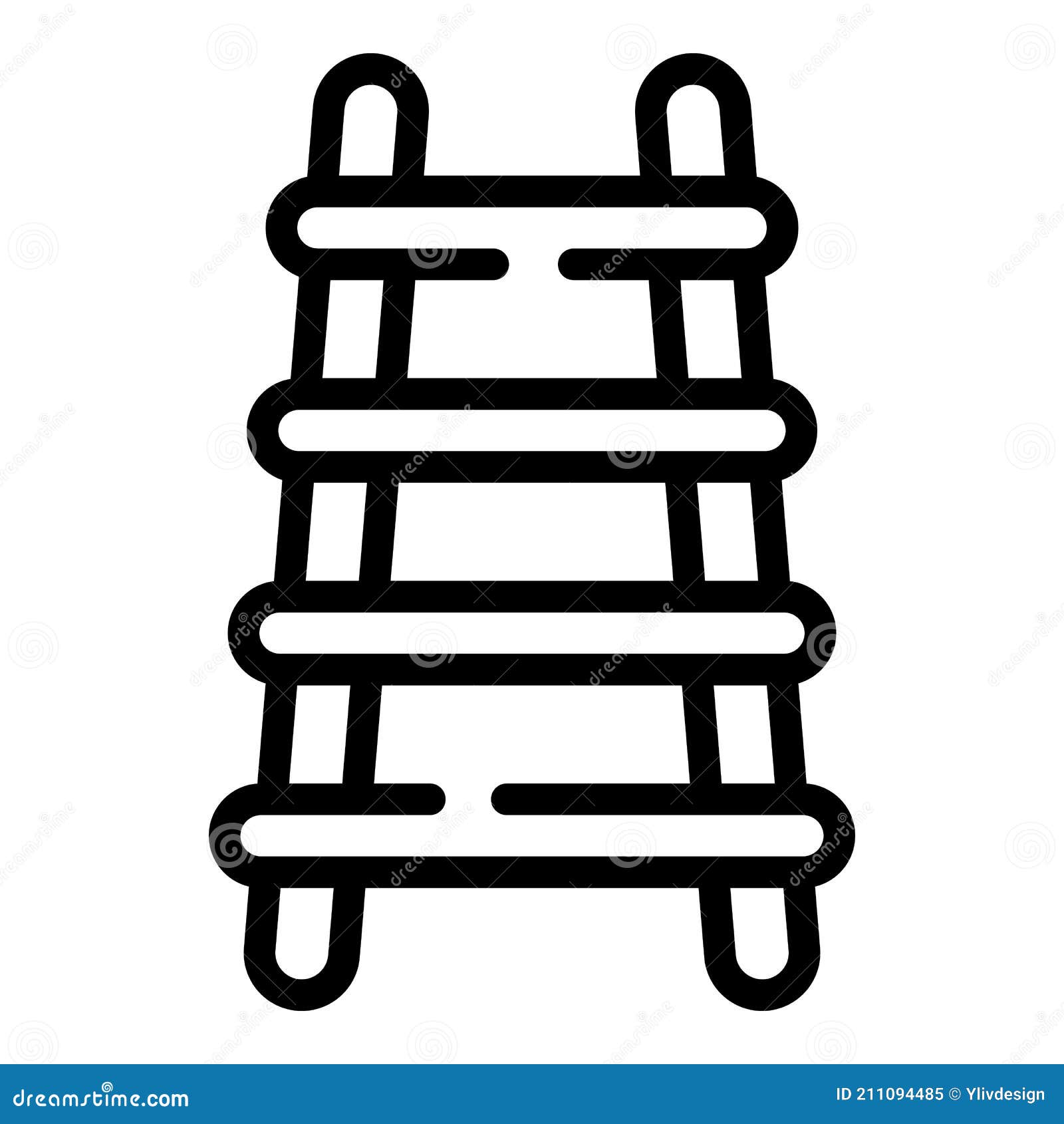Step Ladder Icon, Outline Style Stock Vector - Illustration of ladder ...
