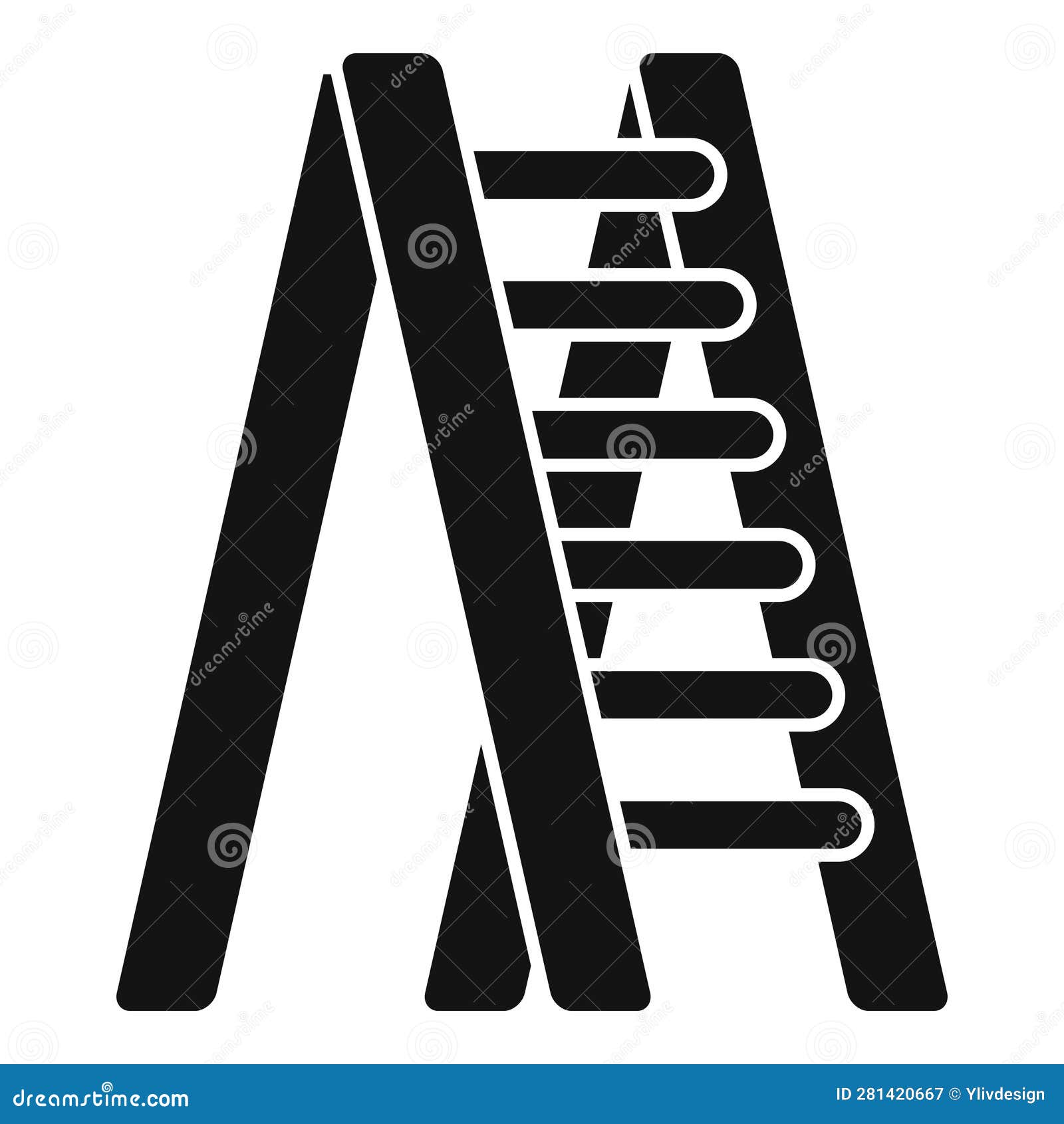 Step Ladder Icon Simple Vector. Metal Up Stock Vector - Illustration of ...