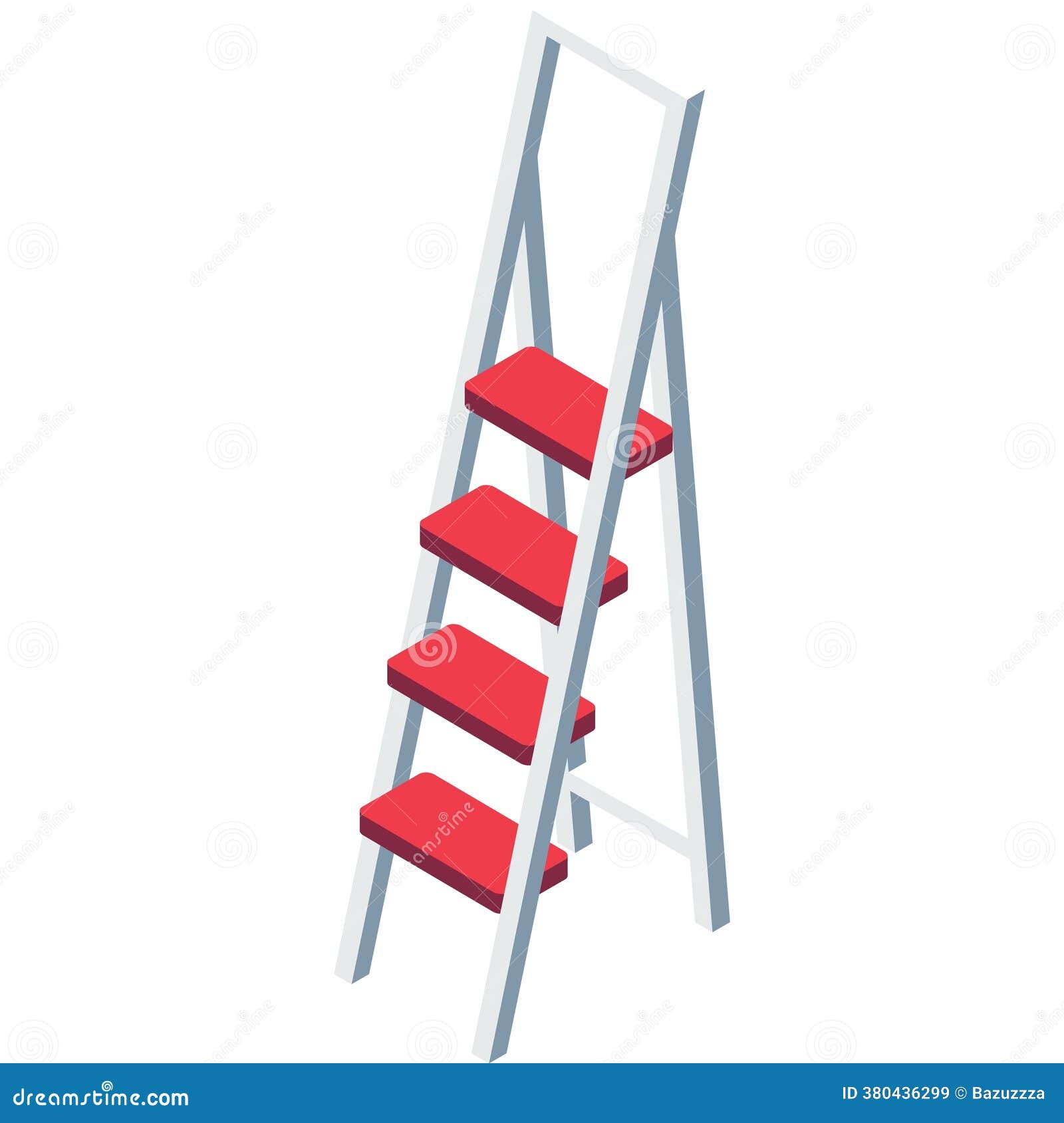 Step Ladder Leading To Human Floating Brain On Turquoise Background ...