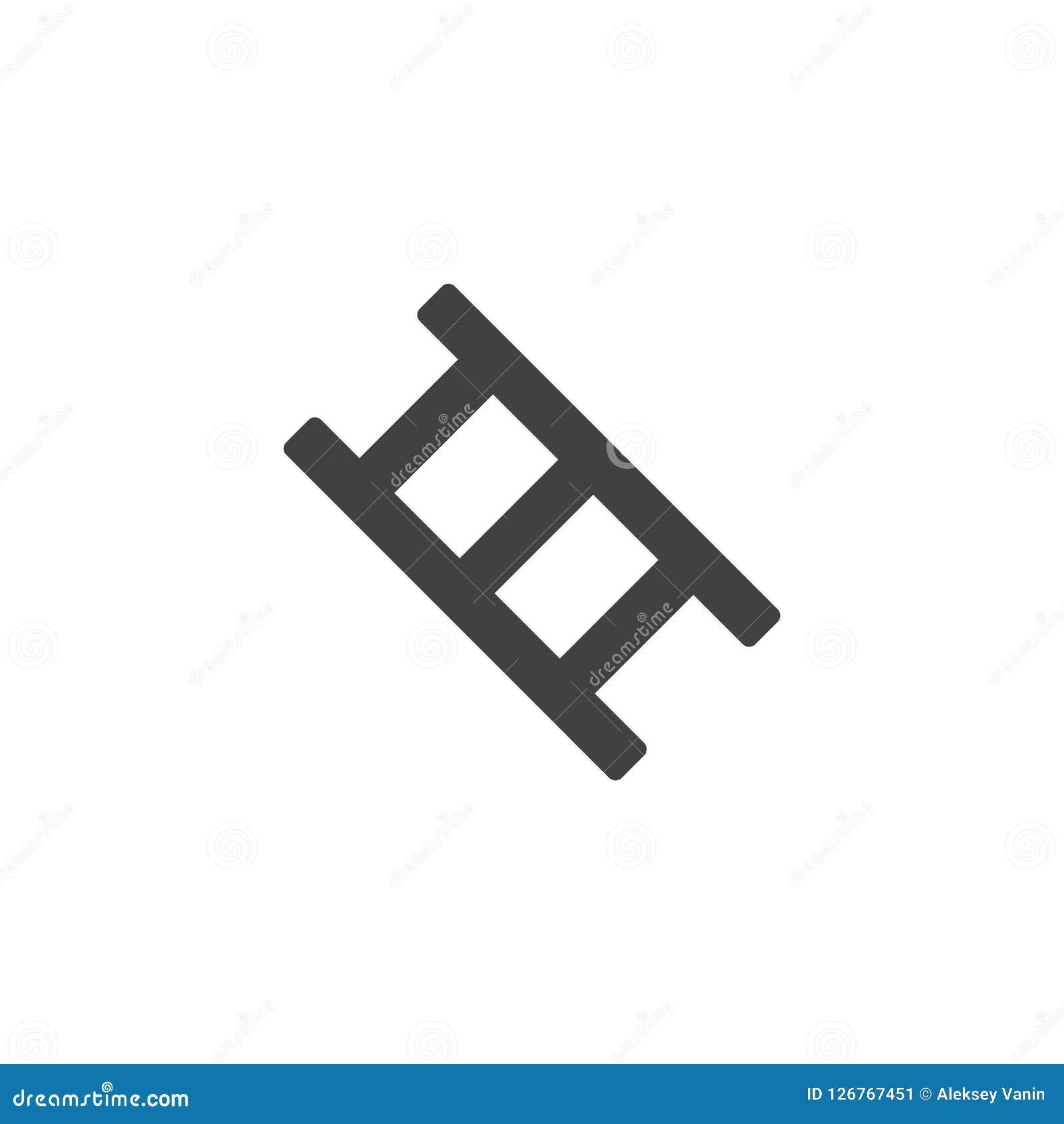 Step ladder vector icon stock vector. Illustration of staircase - 126767451