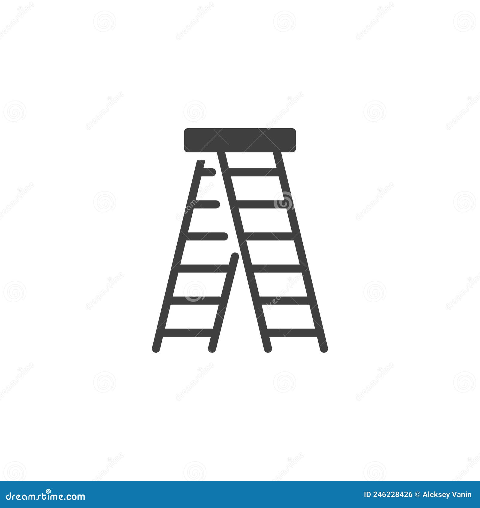 Step ladder vector icon stock vector. Illustration of glyph - 246228426