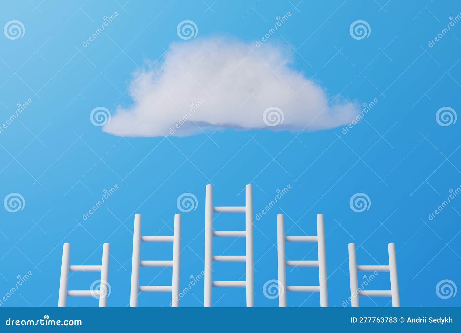 Growth Ladders Represents Victorious Victory And Rise Stock Image ...
