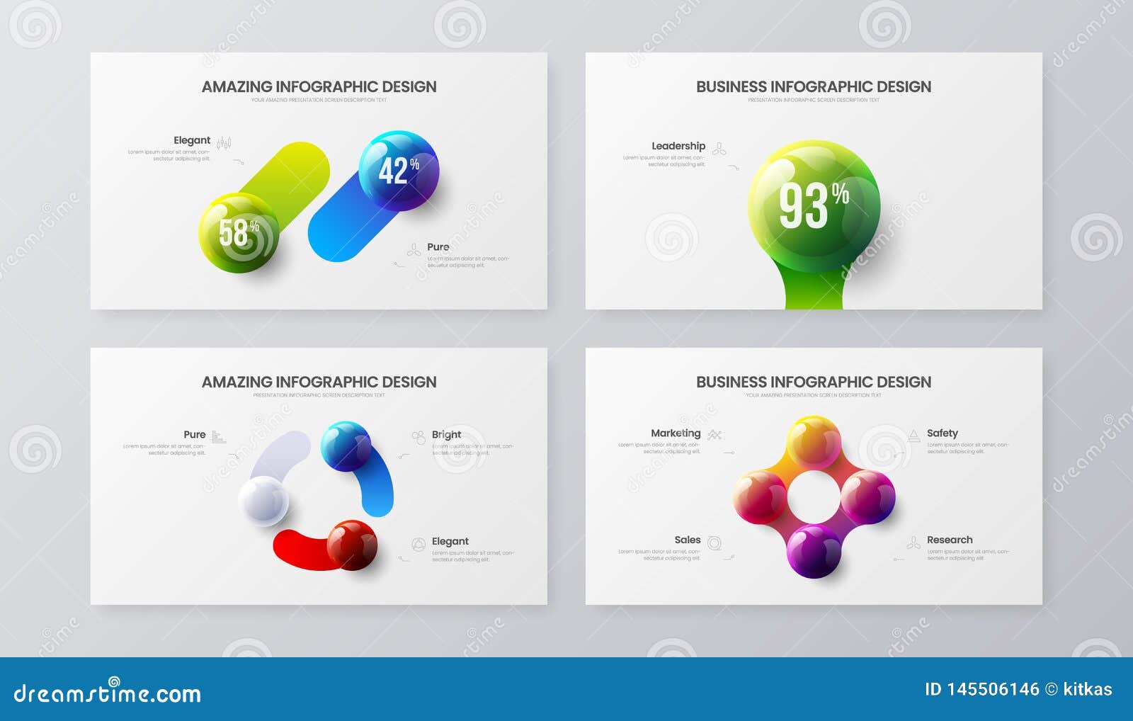 1, 2, 3, 4 Step Marketing Infographic Vector Template Bundle. Business ...
