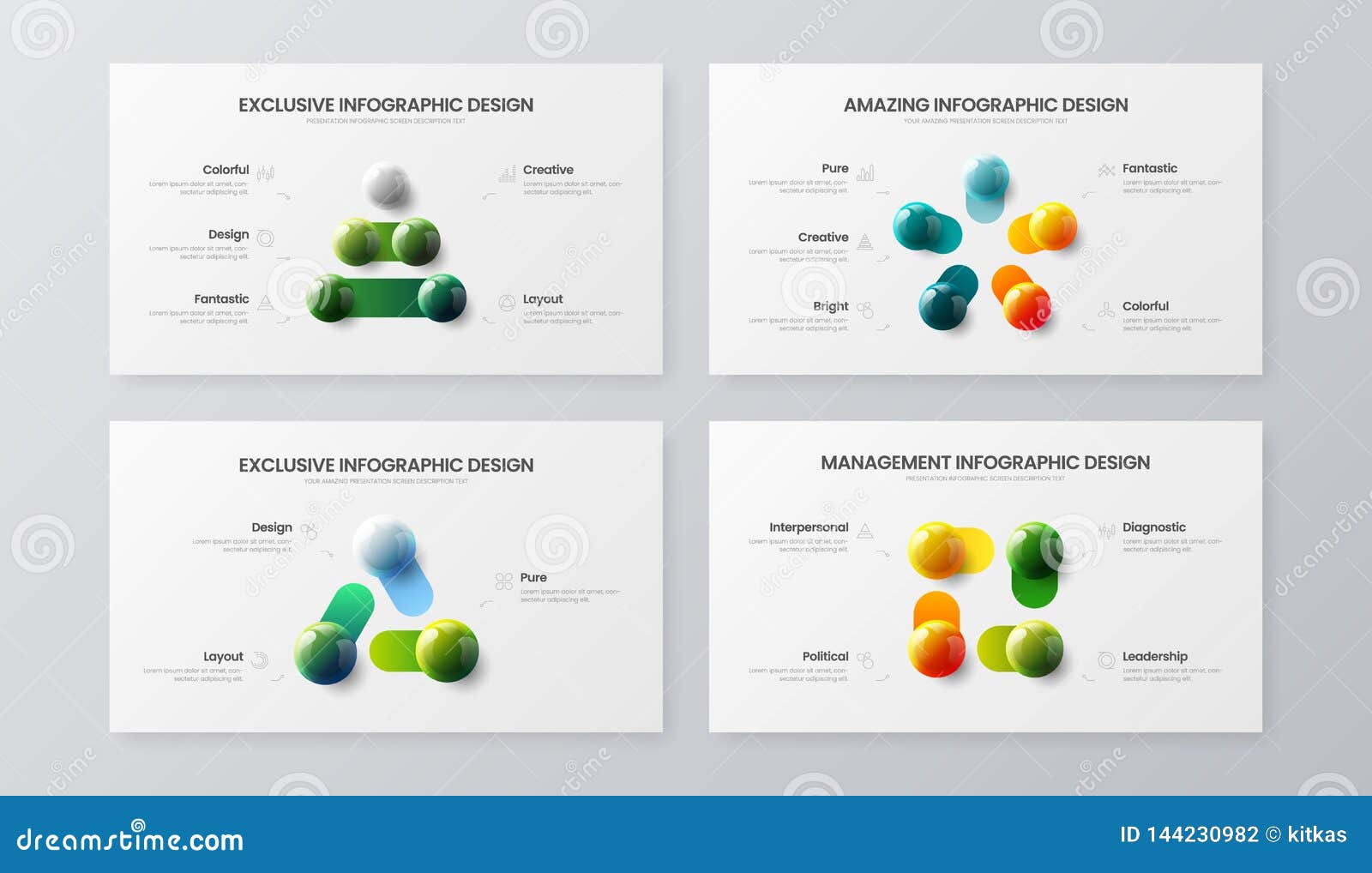 3, 4, 5 Step Marketing Analytics Vector Illustration Template Bundle ...