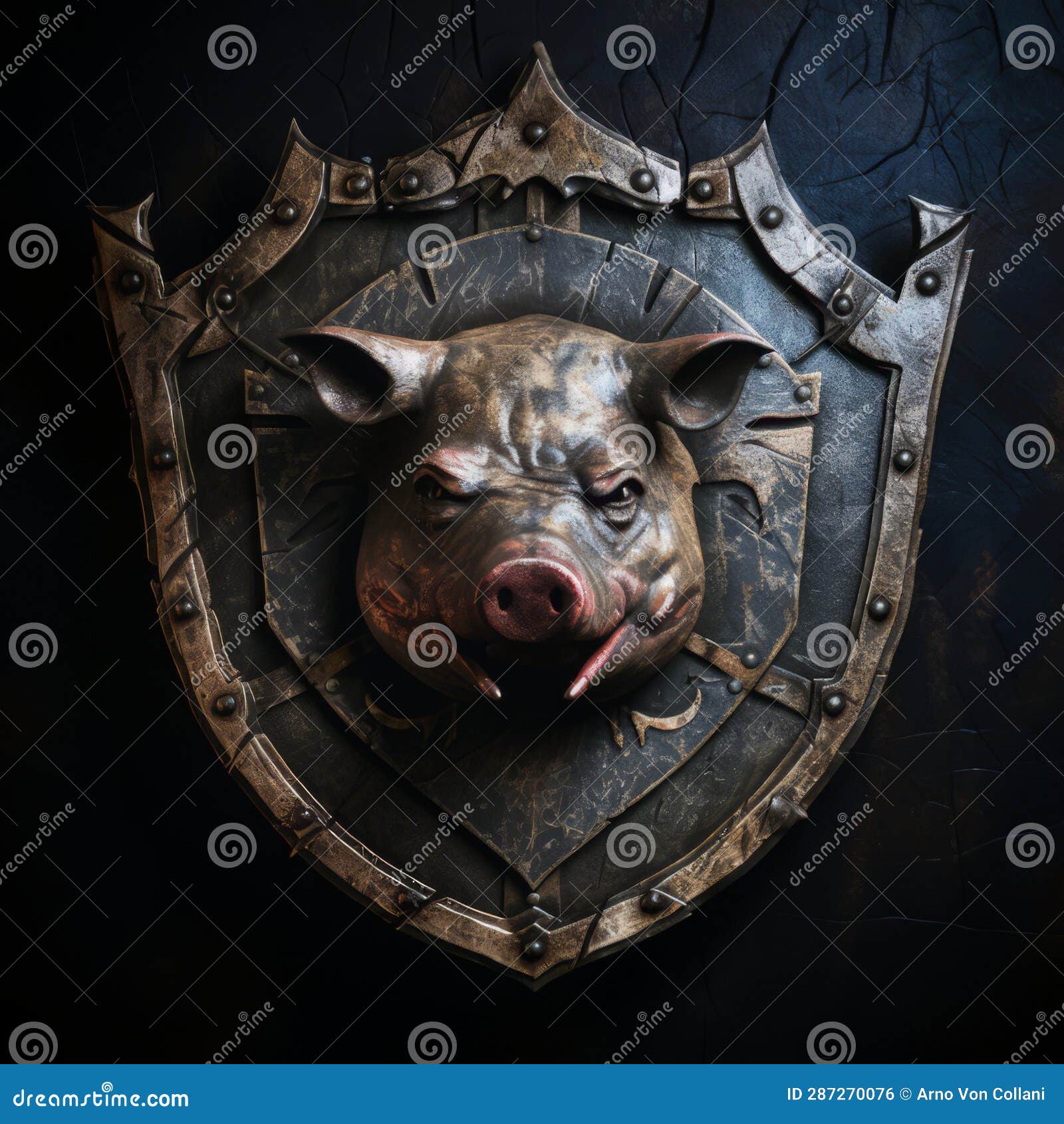 Emblazoned Armor On Shoulders Bright Colors And Futuristic Style Stock ...