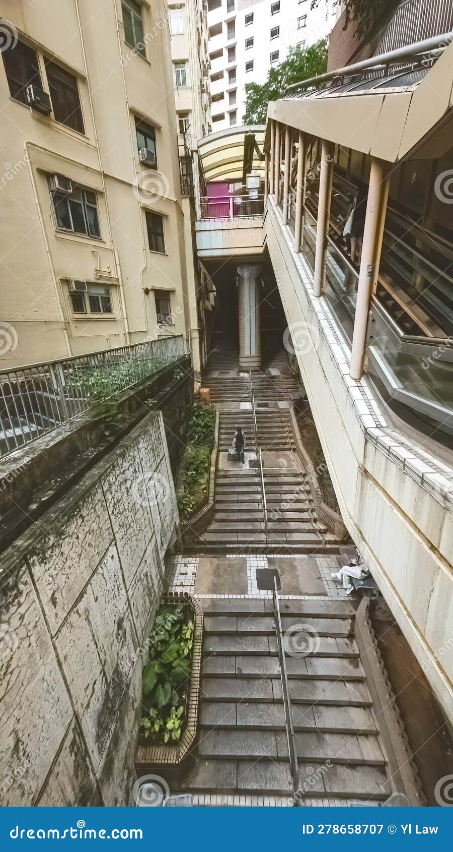 The Step at Mid Level of Hong Kong May 16 2023 Editorial Photography ...