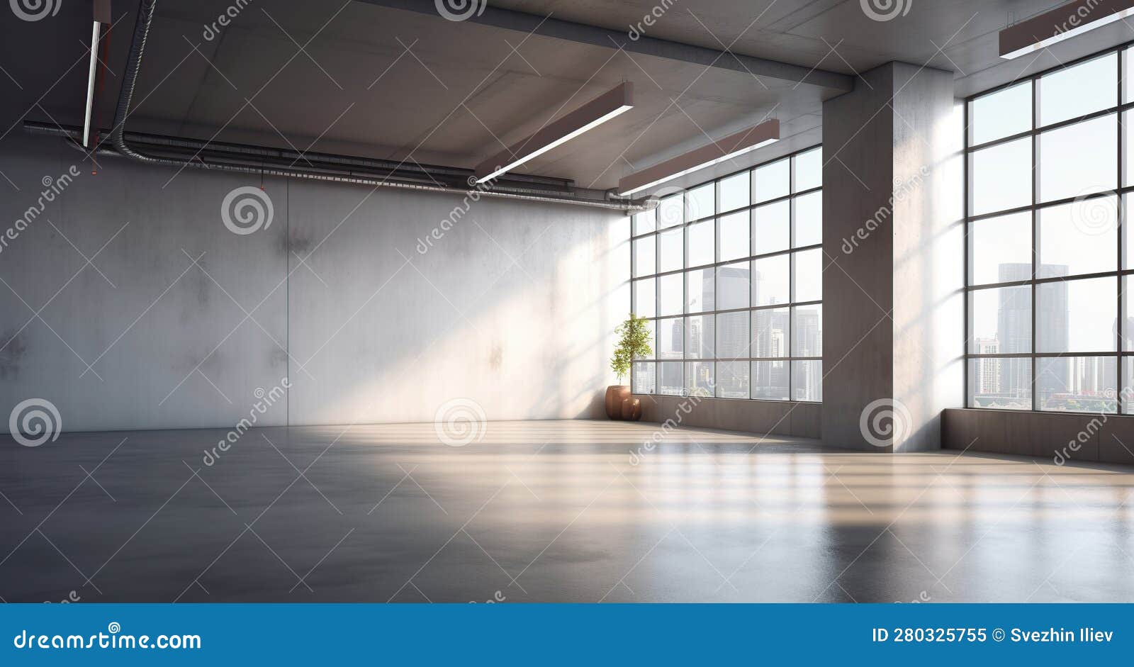 Empty Room Space for Your Imagination Stock Illustration - Illustration ...