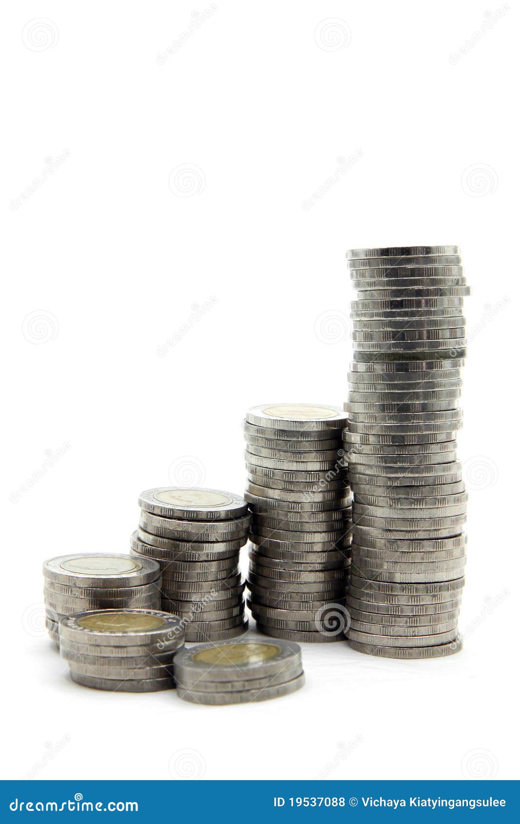 Step of money coins stock photo. Image of progress, gold - 19537088