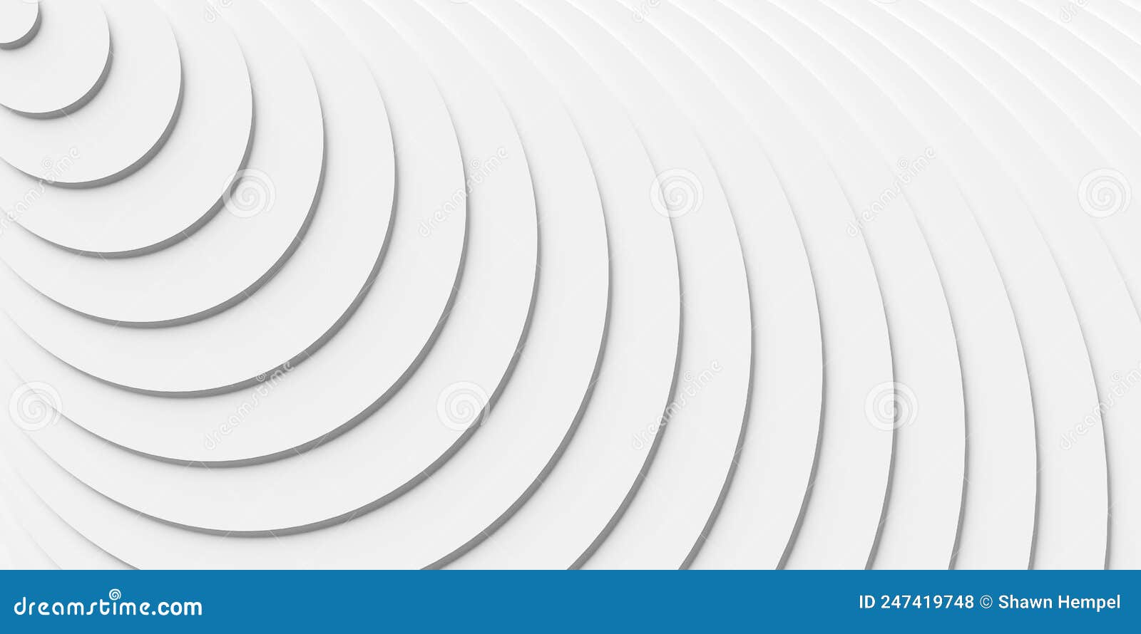 Step Offset White Concentric Cylinders or Circles Background Wallpaper ...