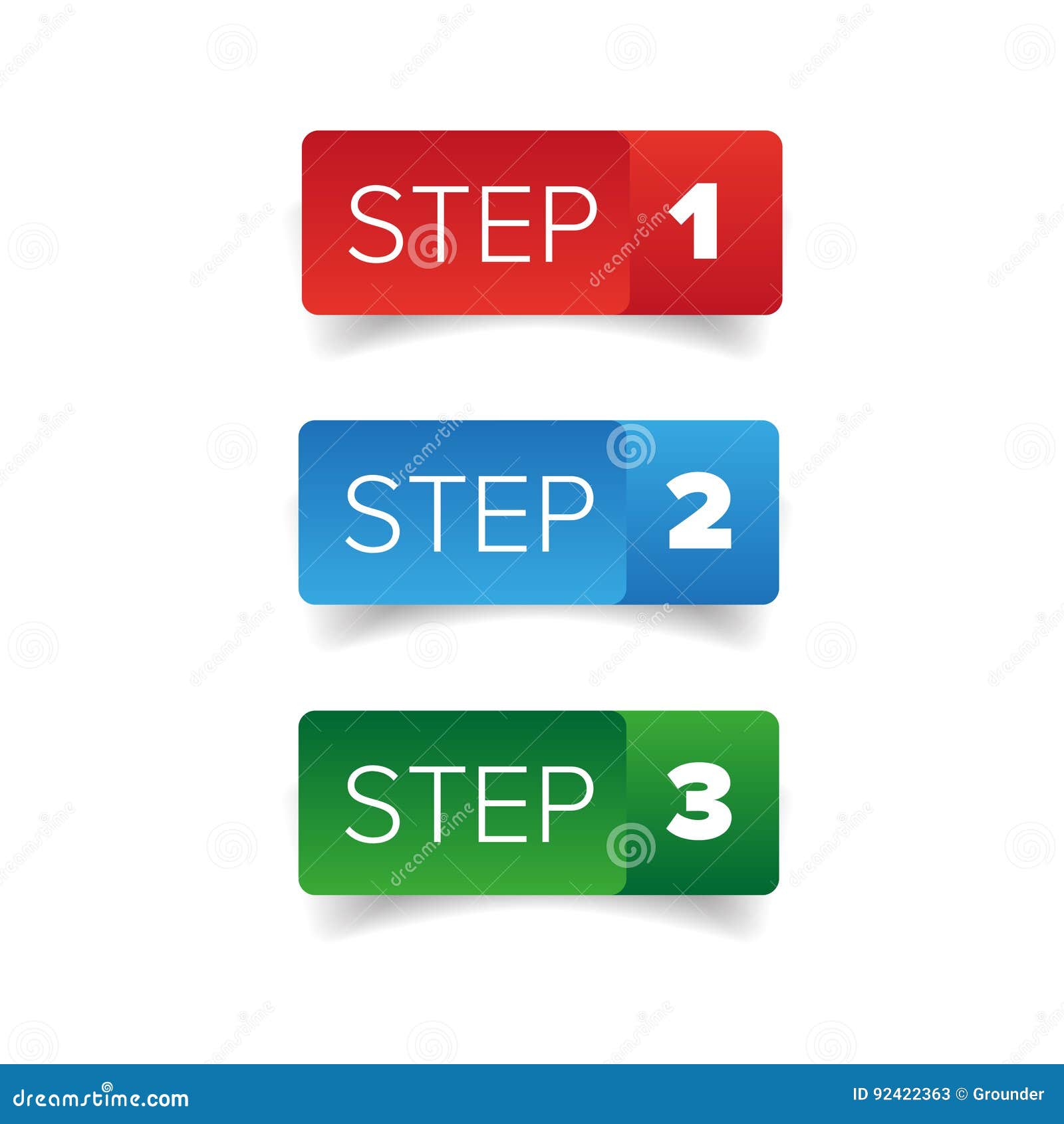 Step One Two Three button stock vector. Illustration of process - 92422363 Step One Two Three button stock vector. Illustration of process - 92422363