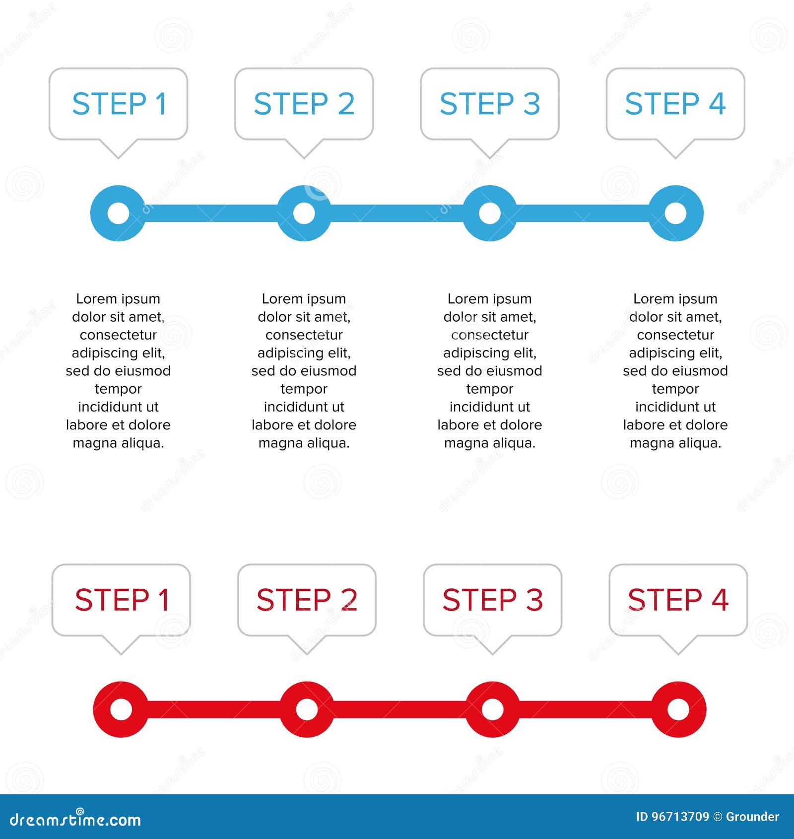 Step One Two Three Four Progress Bar Stock Vector - Illustration of ... Step One Two Three Four Progress Bar Stock Vector - Illustration of ...