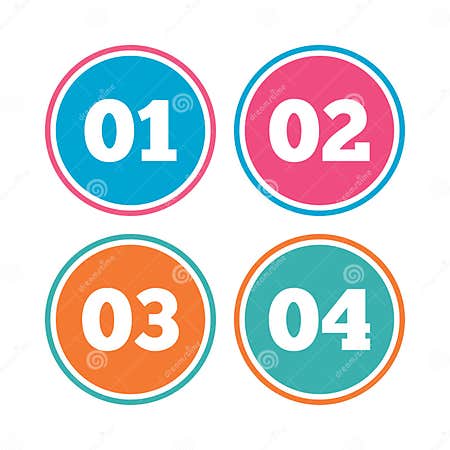 Step One, Two, Three Icons. Sequence of Options. Stock Vector ...