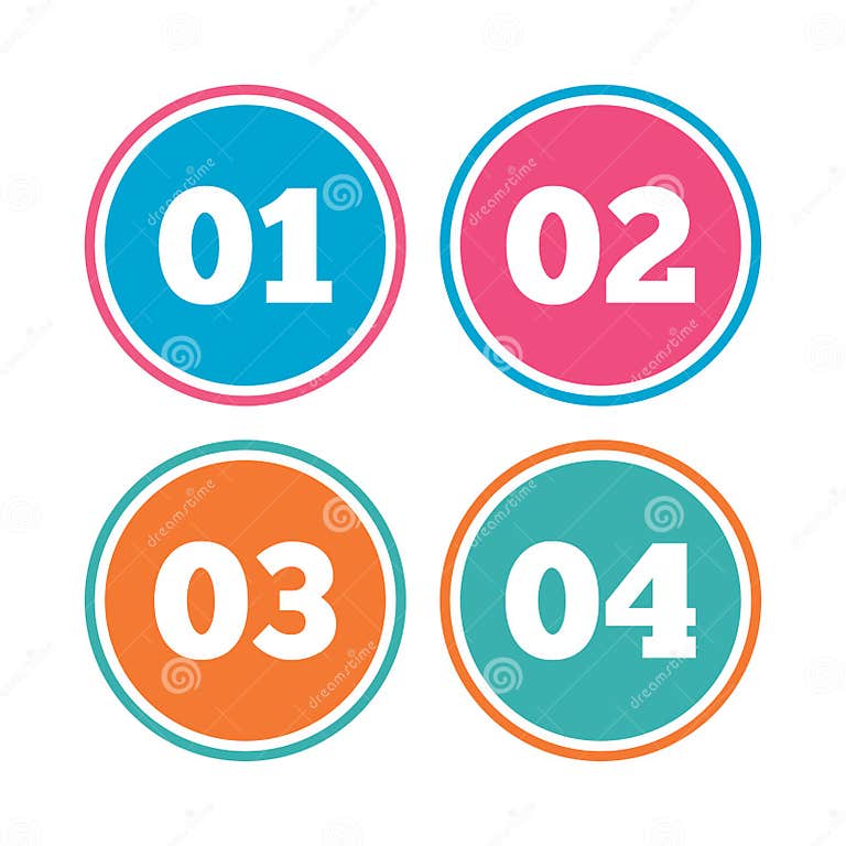 Step One, Two, Three Icons. Sequence of Options. Stock Vector ...