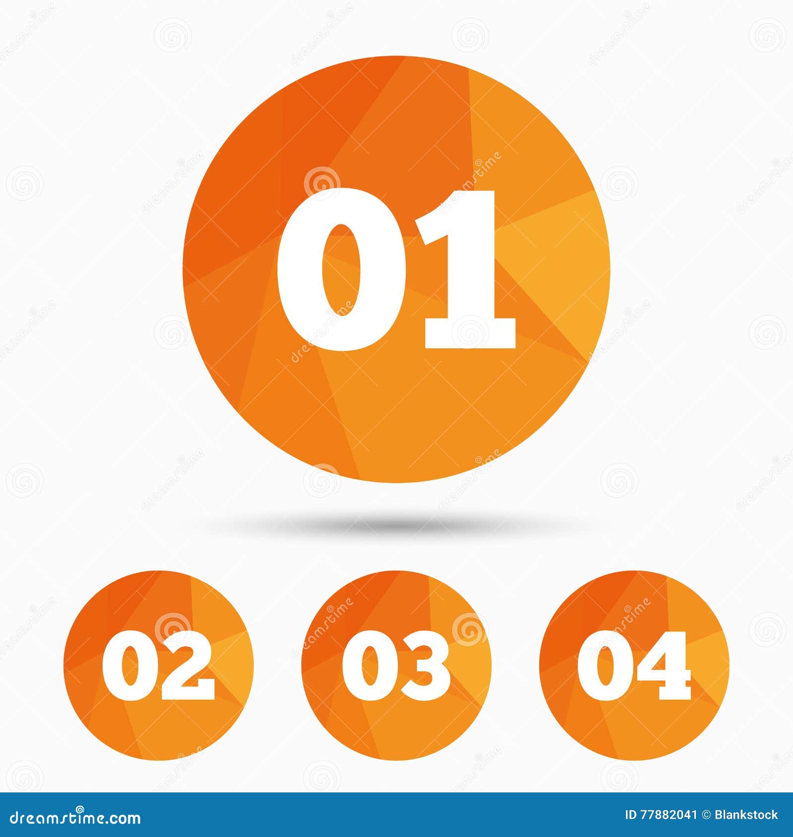 Step One, Two, Three Icons. Sequence of Options. Stock Vector ...