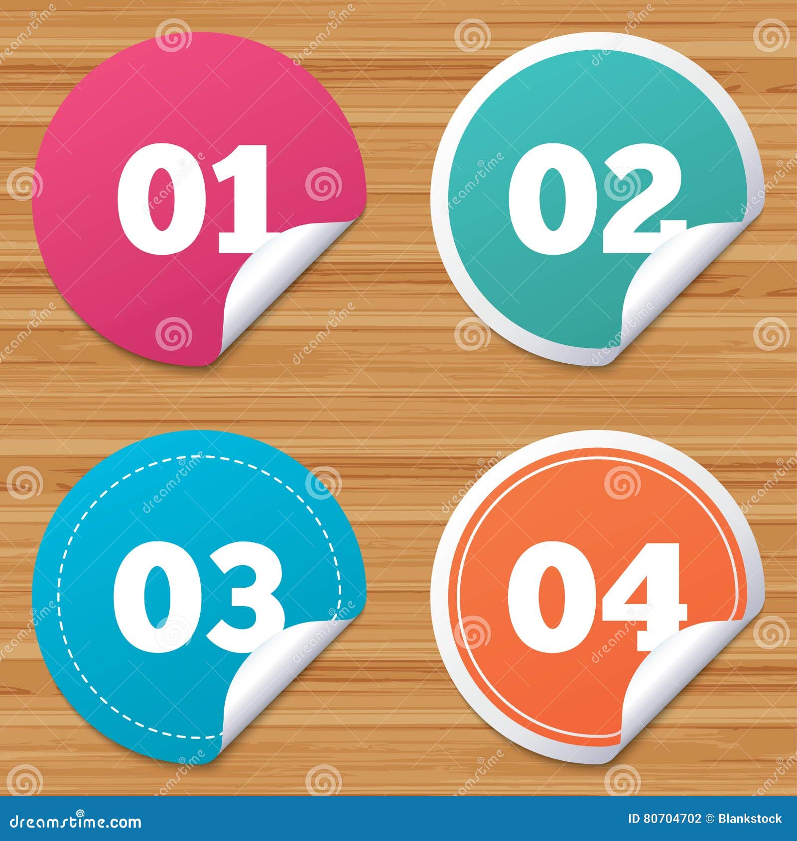 Step One, Two, Three Icons. Sequence of Options. Stock Vector ...