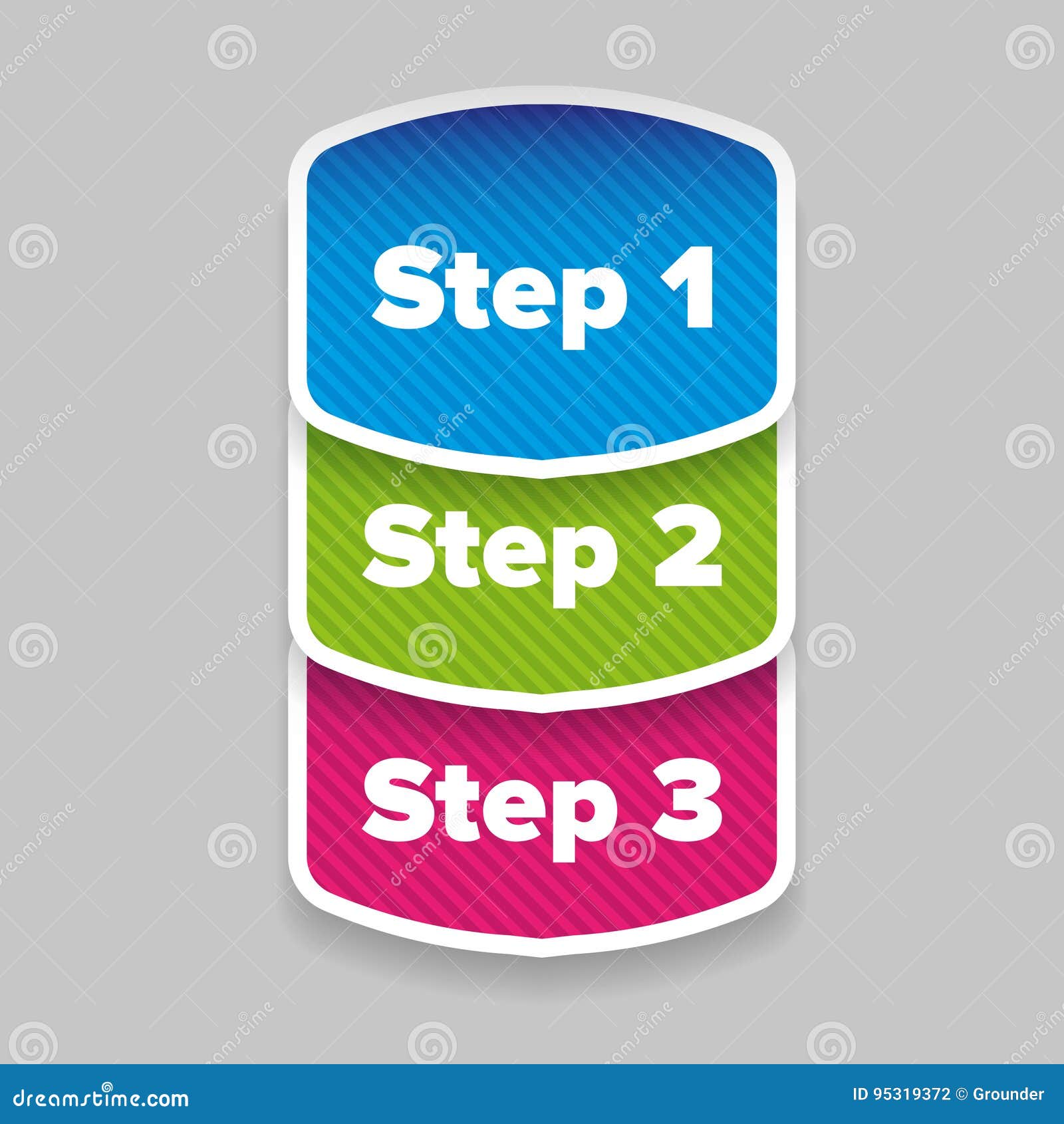 Step one two three label stock vector. Illustration of infographics ...