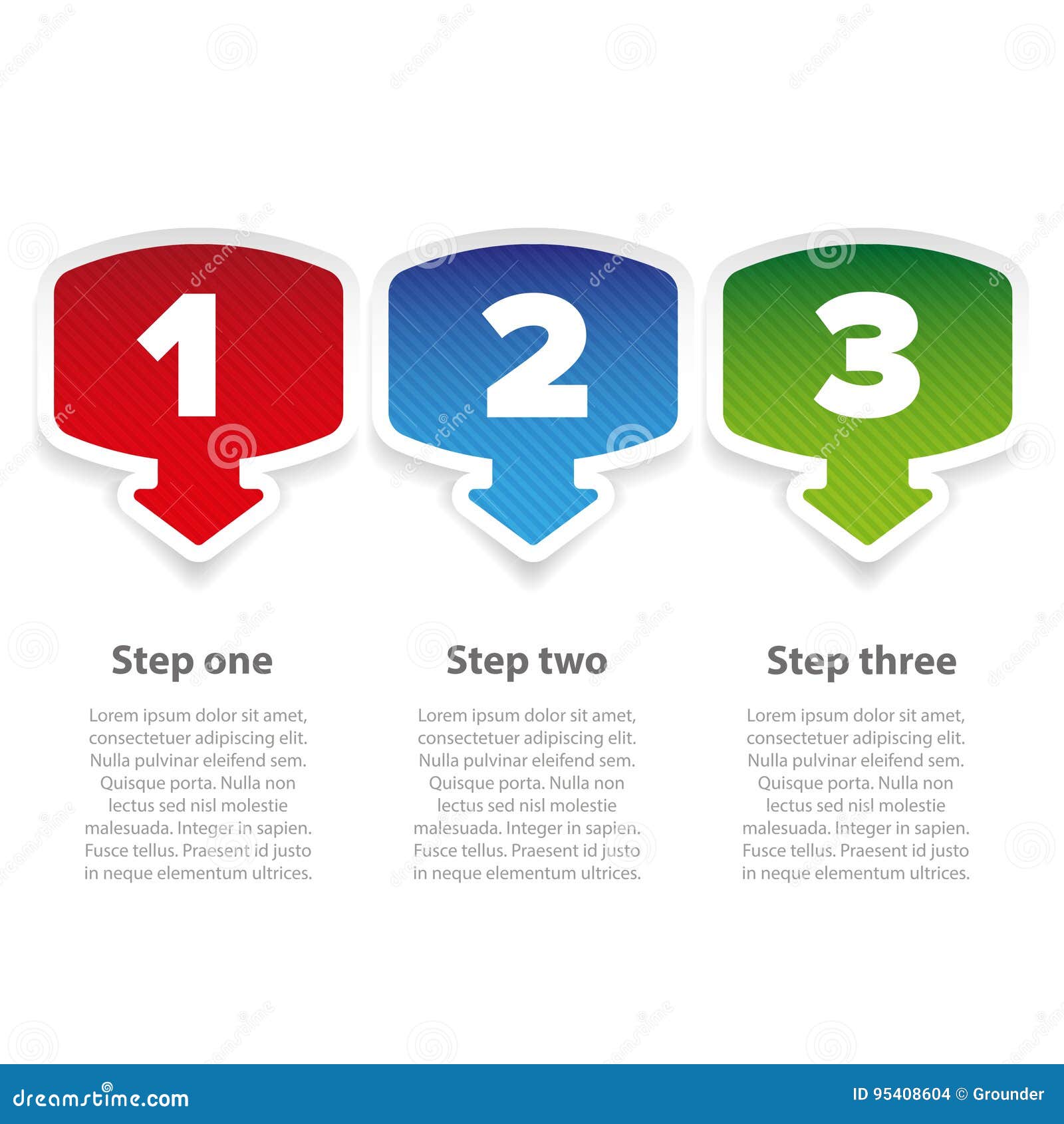 Step One Two Three Progress Bar Stock Vector - Illustration of ...