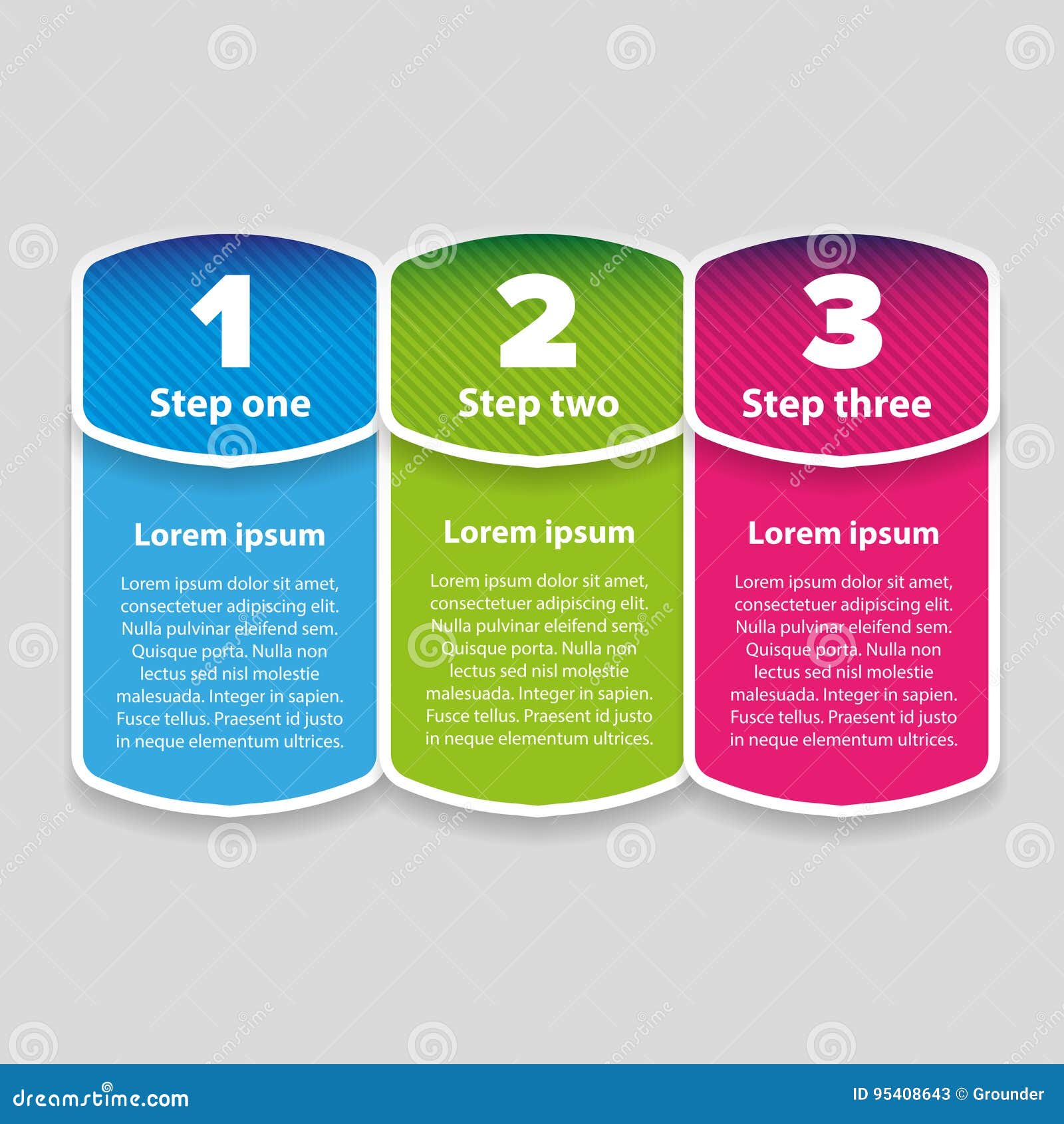 Step One Two Three Progress Bar Stock Vector - Illustration of layout ...