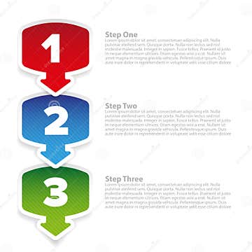 Step One Two Three Progress Bar Stock Vector - Illustration of layout ...