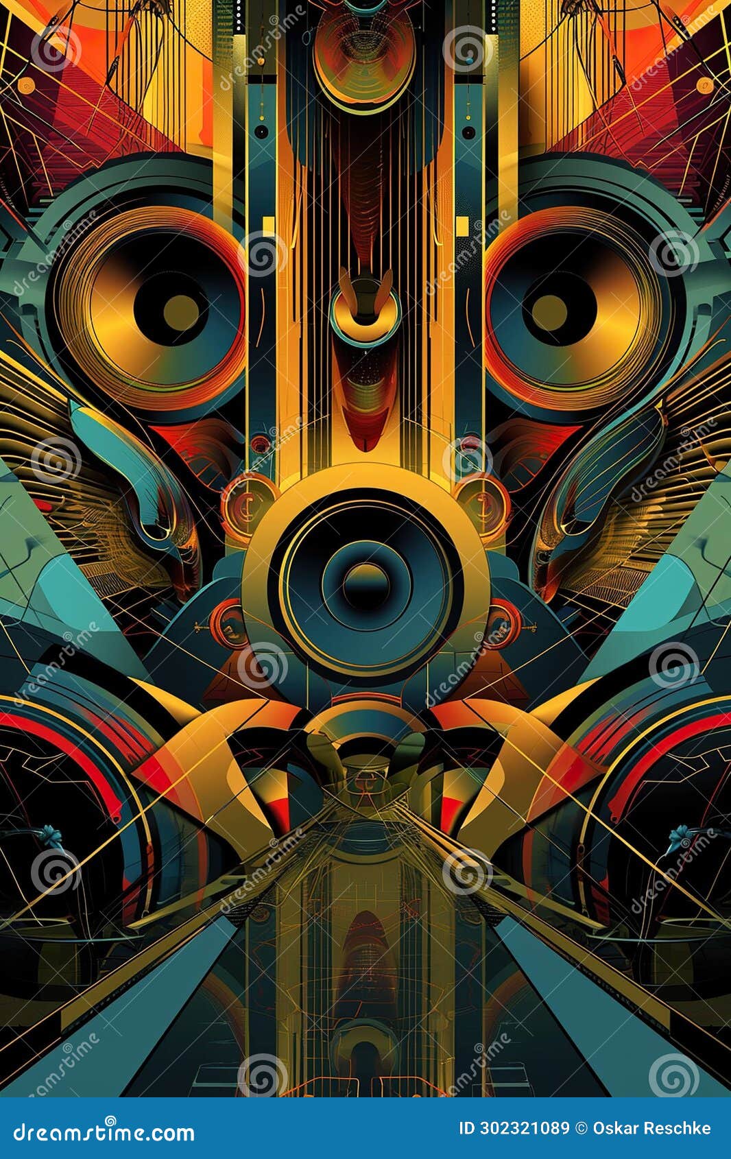 Abstract Stage Graphics Resembling a Stage Setup Stock Illustration ...