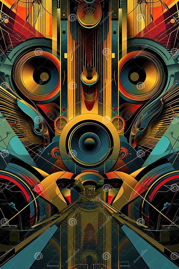 Abstract Stage Graphics Resembling a Stage Setup Stock Illustration ...