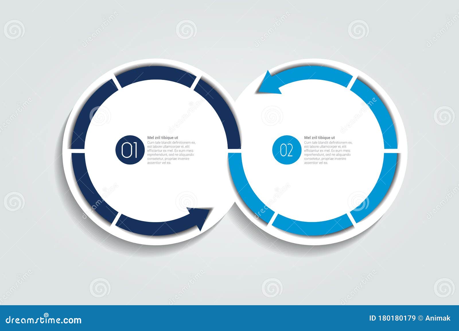 2 Step Options Template, Scheme, Diagram, Chart .Infographic Element ...