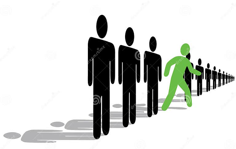 Step Out of Line stock vector. Illustration of business - 994088