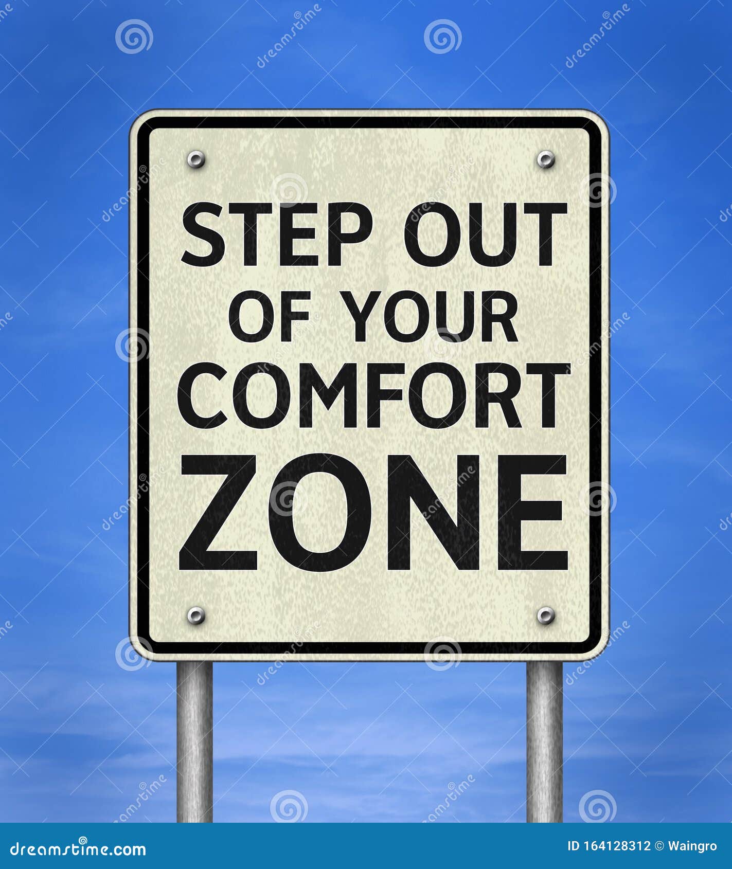 Step Out of Your Comfort Zone Stock Photo - Image of zone, sign: 164128312