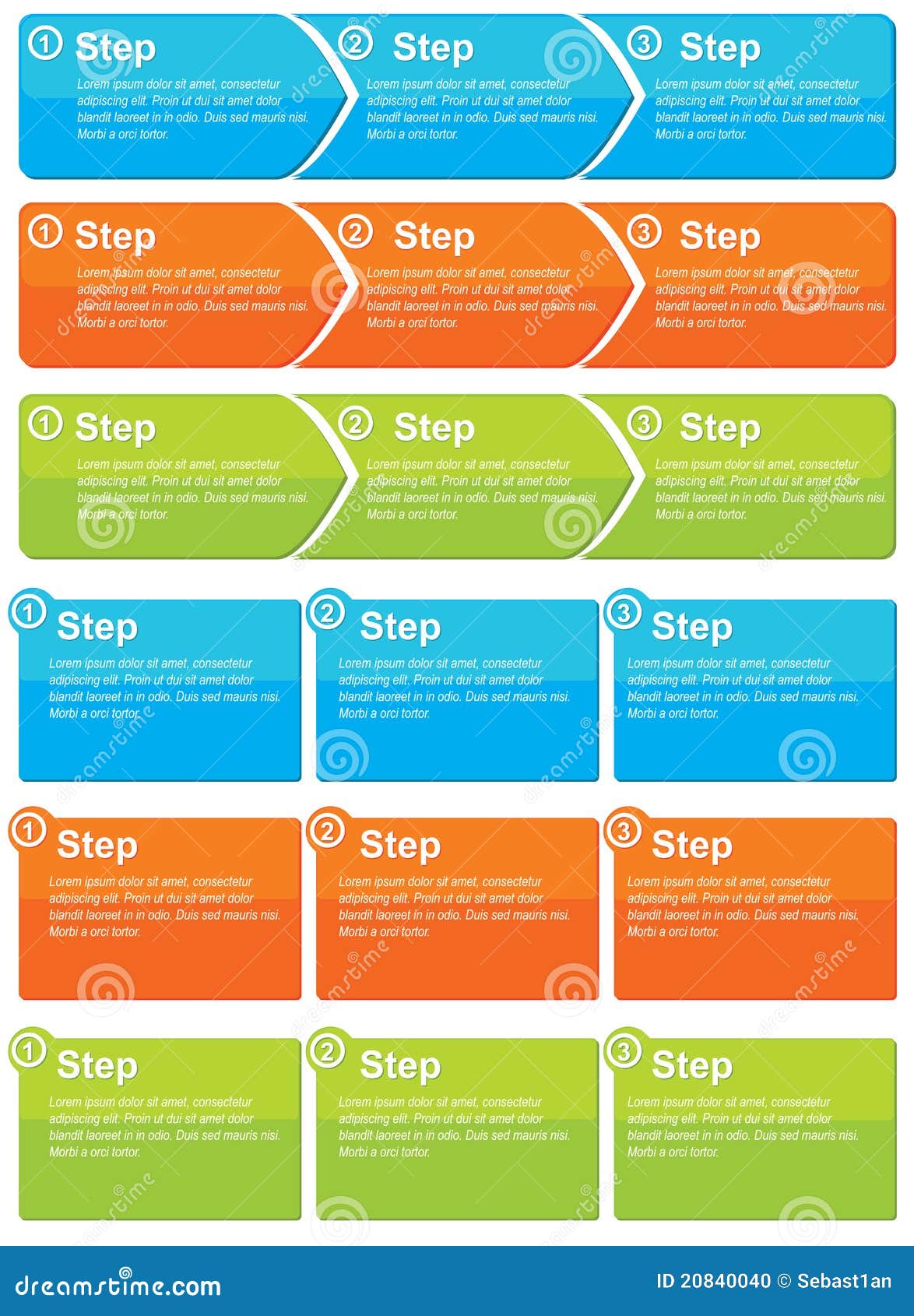 Step Panels stock vector. Illustration of button, bread - 20840040