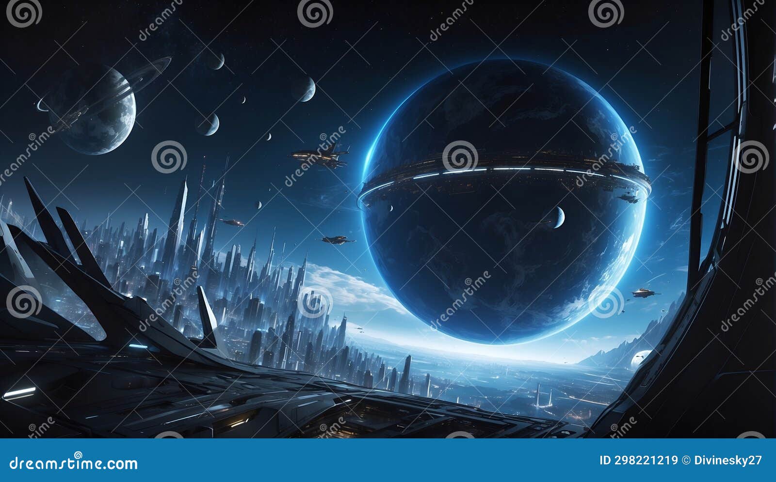 Parallel Nexus: Sci-fi Utopian Dreamscape. Ai Generated Stock ...